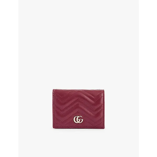 Gucci Gg Marmont Leather Wallet - Rosso Ancora/ros.anc