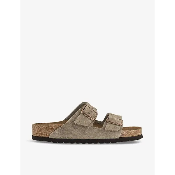 BIRKENSTOCK Arizona Double-strap Leather Sandals - Taupe Suede