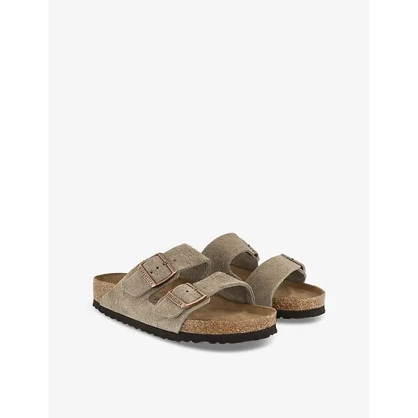 BIRKENSTOCK Arizona Double-strap Leather Sandals - Taupe Suede