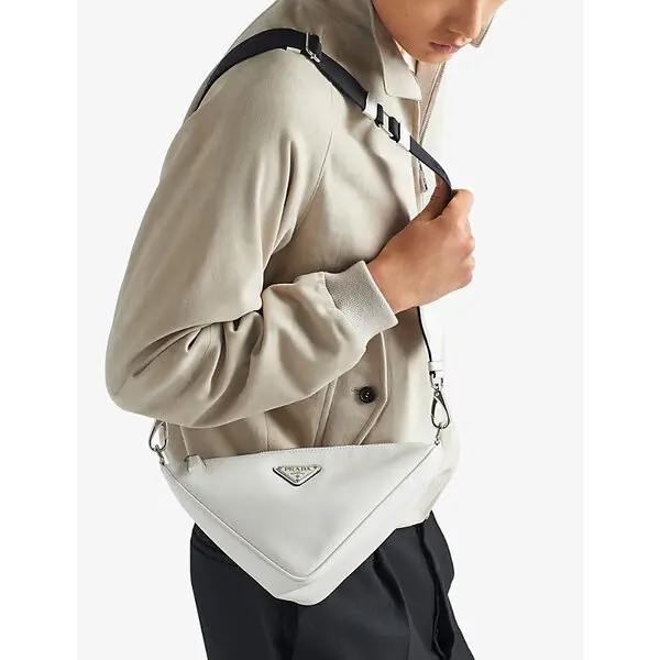Prada Triangle Leather Shoulder Bag