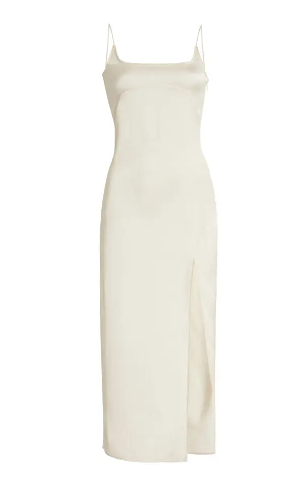 Jacquemus Notte Satin Midi Slip Dress
