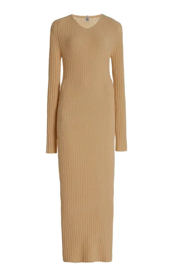TOTEME Ribbed Wool-blend Maxi Dress
