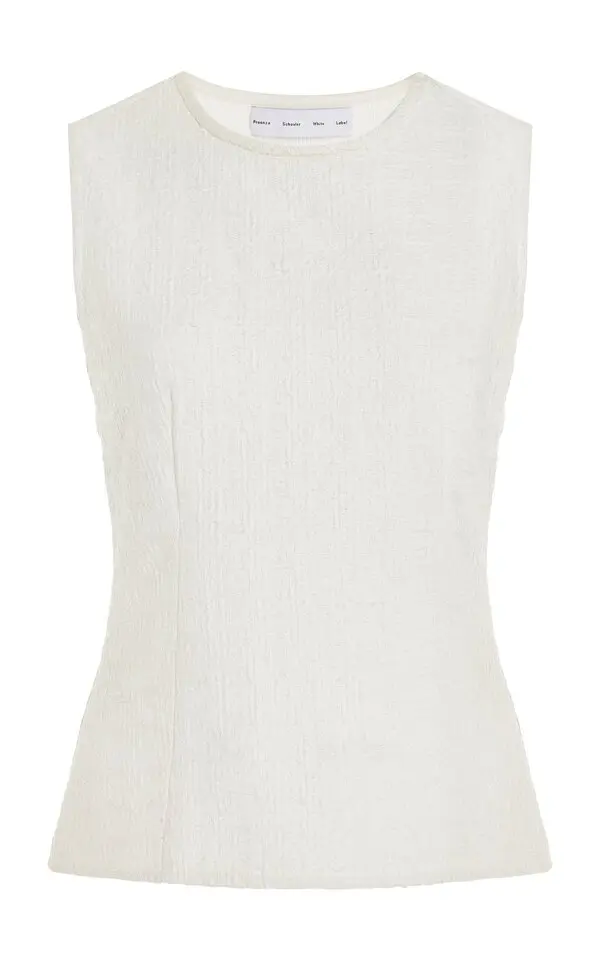 Proenza Schouler White Label Hazel Cotton-tweed Top