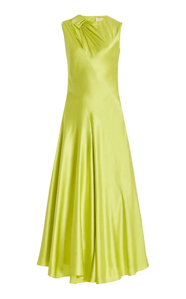 ROKSANDA Alma Silk-satin Midi Dress