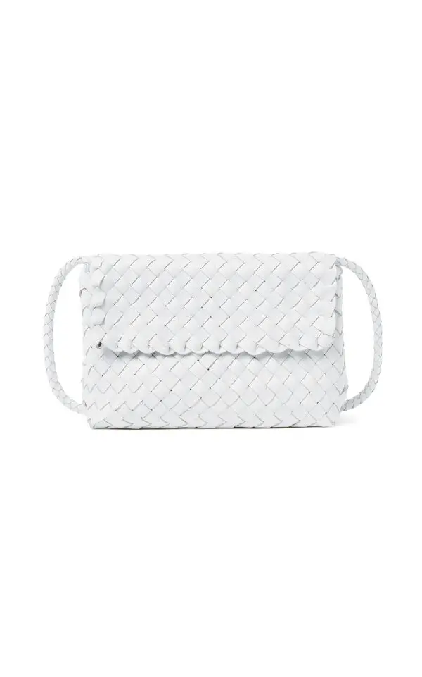 LOEFFLER RANDALL Billie Woven Leather Shoulder Bag Os - White