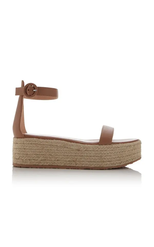 GIANVITO ROSSI Leather Platform Sandals