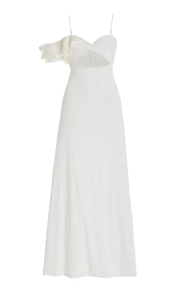 MAYGEL CORONEL Cavalieri Ruffled Cutout Maxi Dress