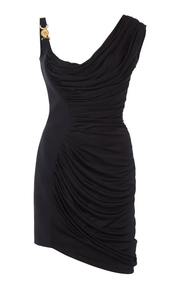 Versace Draped Jersey Mini Dress