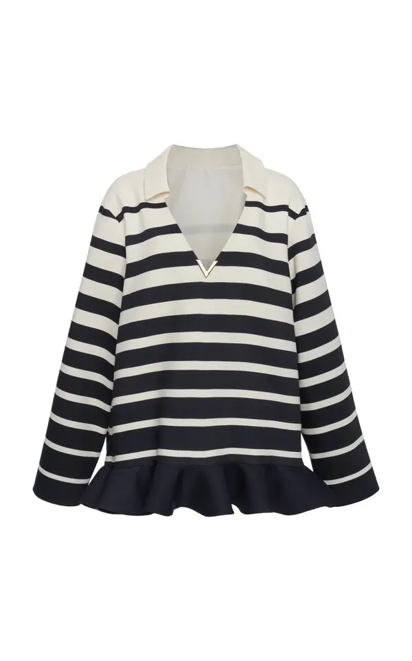 Valentino Garavani Collared Wool-silk Crepe Mini Dress