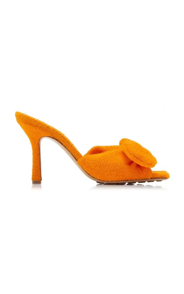 Bottega Veneta Stretch Terry Sandals - Orange