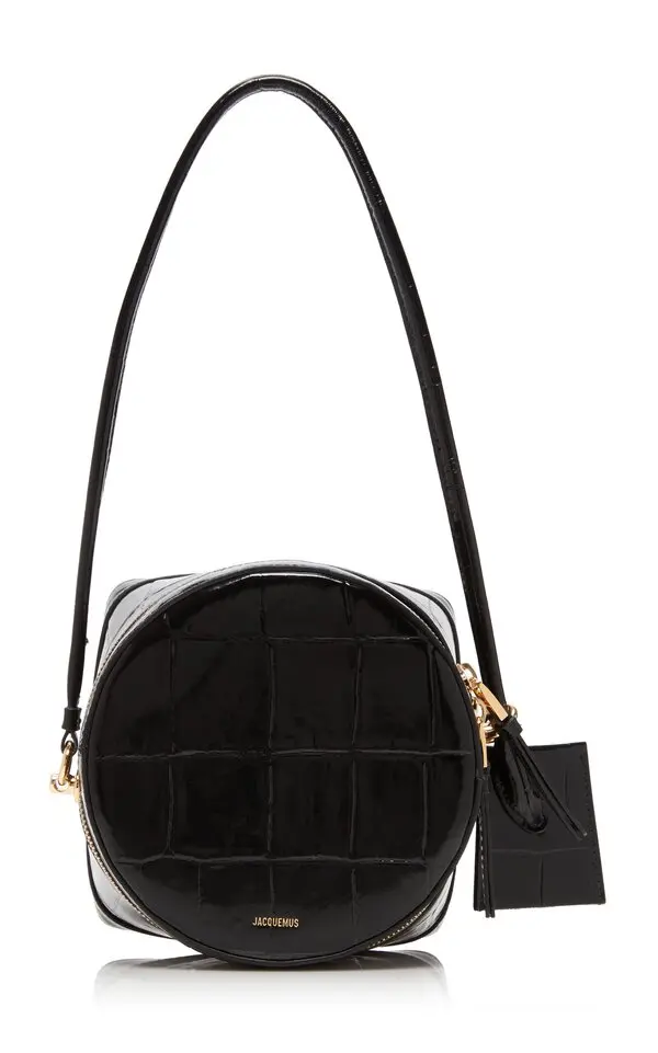 Jacquemus Le Vanito Croc-embossed Box Bag