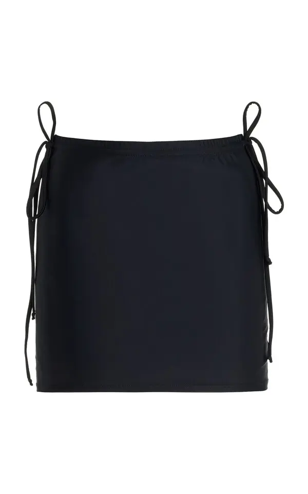 MARE PERPETUA Tie-detailed Swim Skirt - Black