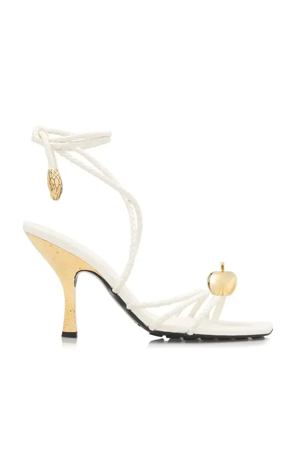 Bottega Veneta Adam Braided Leather Sandals With Gold-tone Hardware