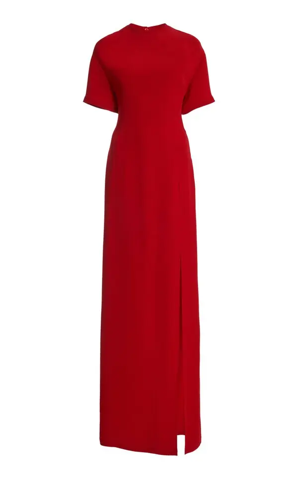 Valentino Garavani High-slit Cady Silk Gown
