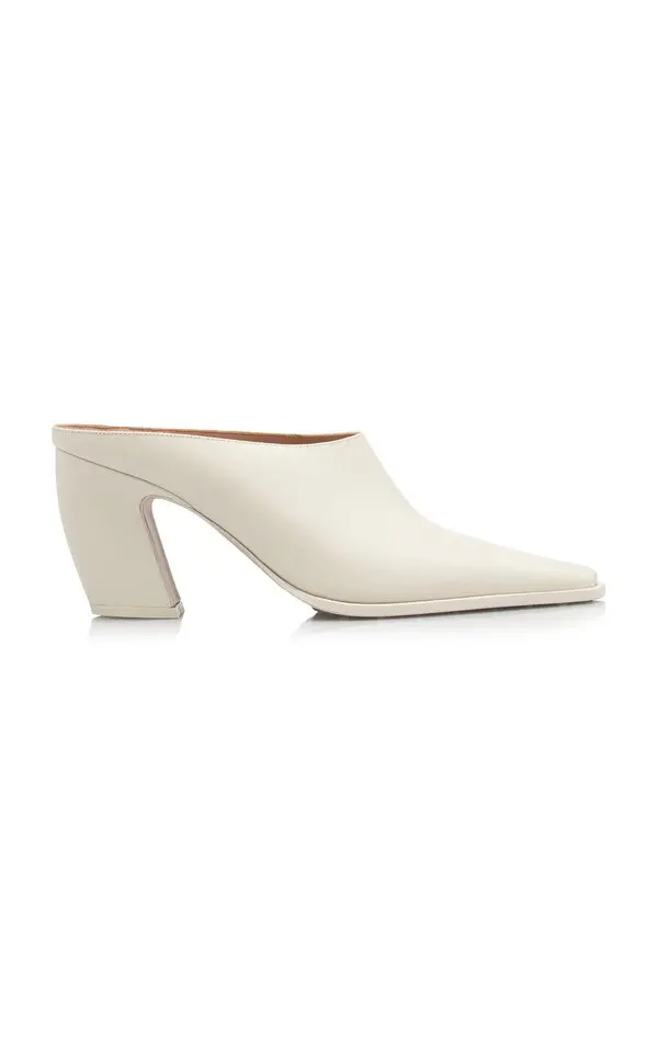 Bottega Veneta Leather Pointed Toe Mules