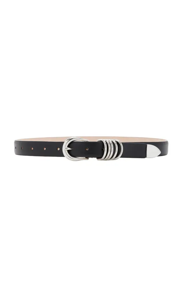 DEHANCHE Hollyhock Leather Belt - Black