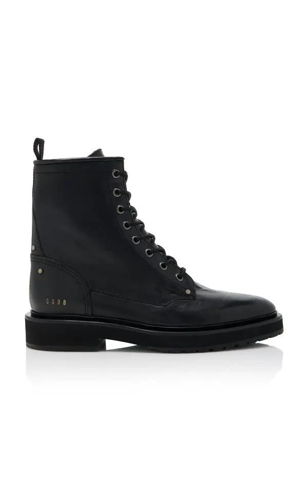 GOLDEN GOOSE Combat Lace-up Leather Boots
