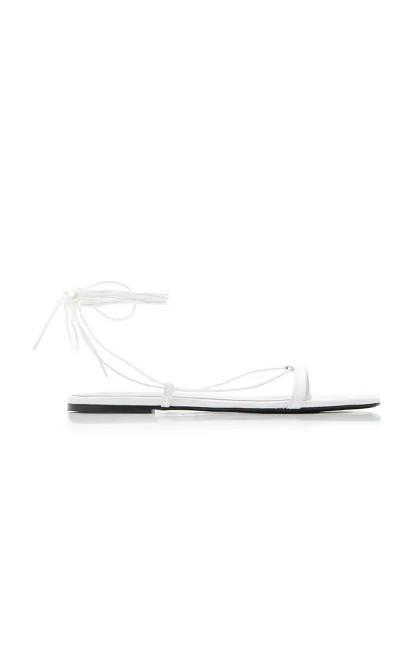 TOTEME The Croco Lace-up Leather Sandals