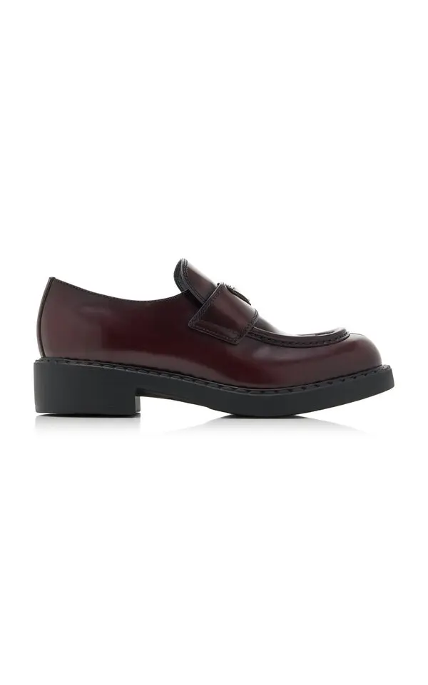 Prada Leather Loafers - Brown