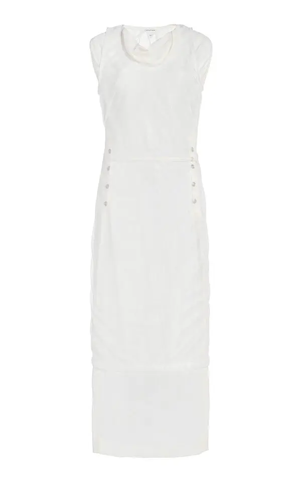 Bottega Veneta Layered Cotton Midi Dress
