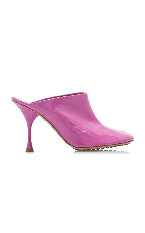 Bottega Veneta Supergloss Leather Mules