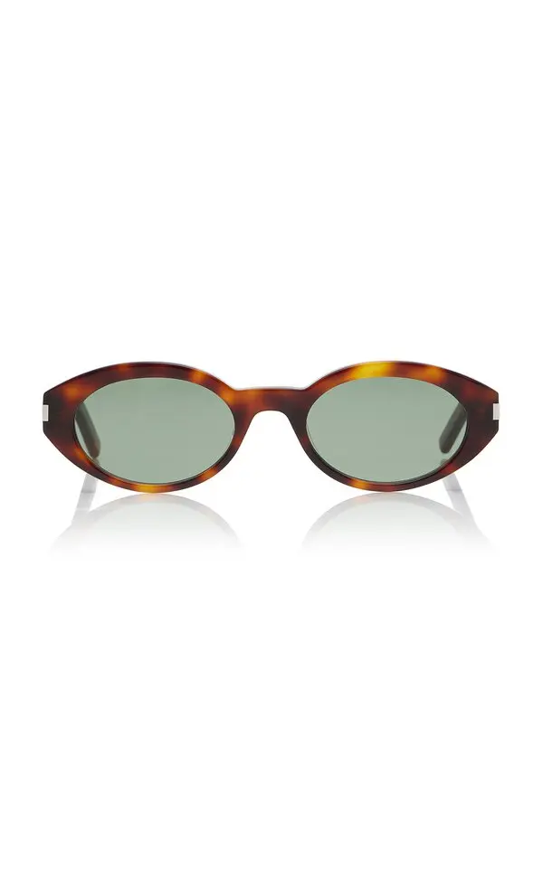 Saint Laurent Round-frame Acetate Sunglasses - Brown
