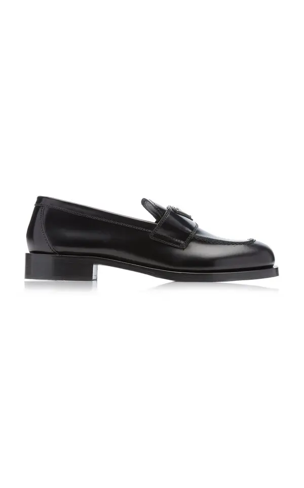 Prada Spazzolato Leather Loafers