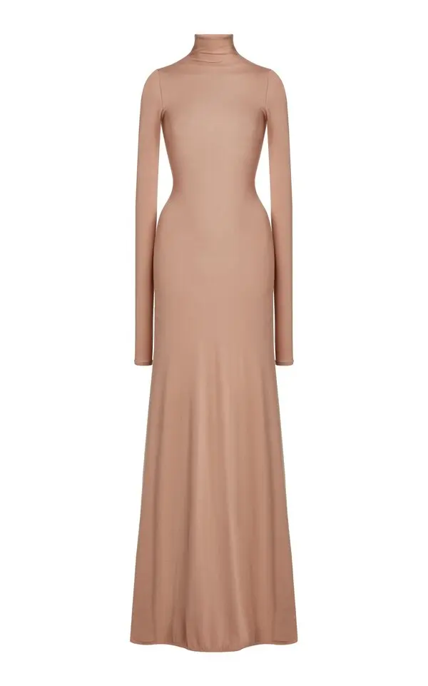 Balenciaga Knit Turtleneck Gown
