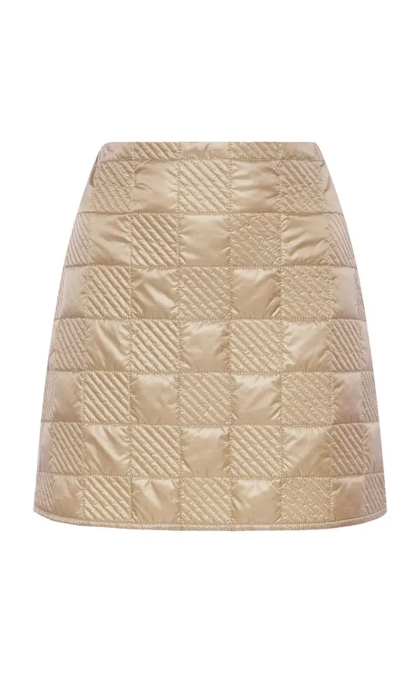Moncler Quilted Nylon Skirt - Neutral