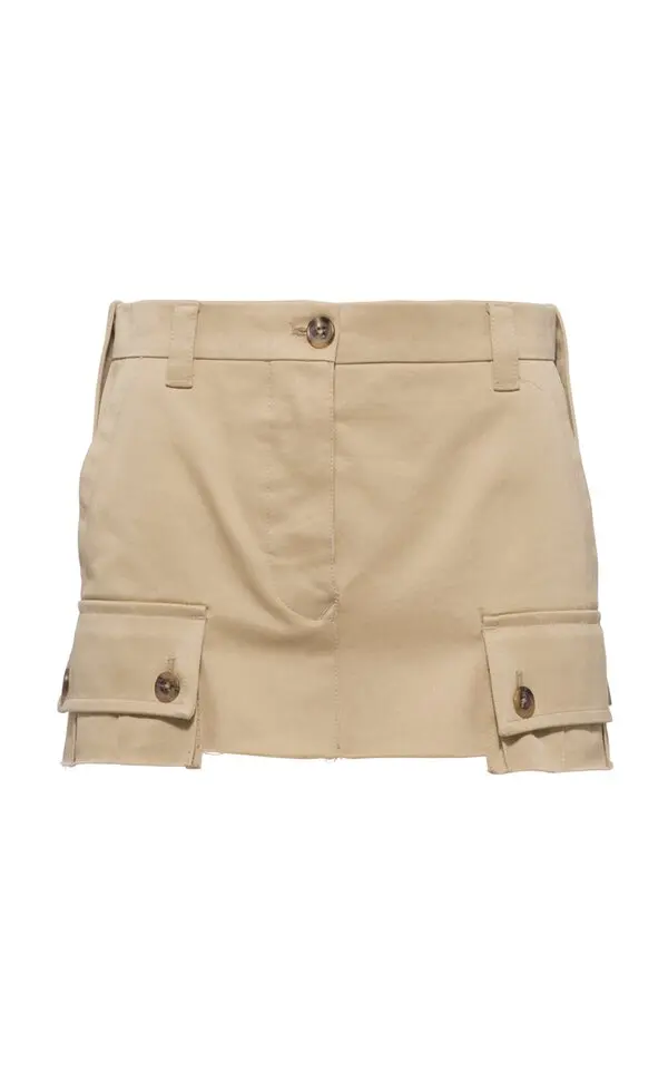 Miu Miu Chino Mini Skirt With Flap Pockets