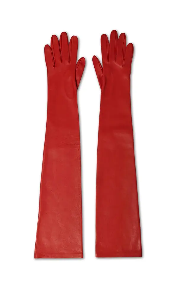 THE ROW Simon Leather Gloves - Red