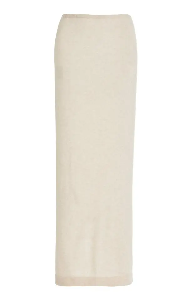 Eterne Emma Cashmere Maxi Skirt - White