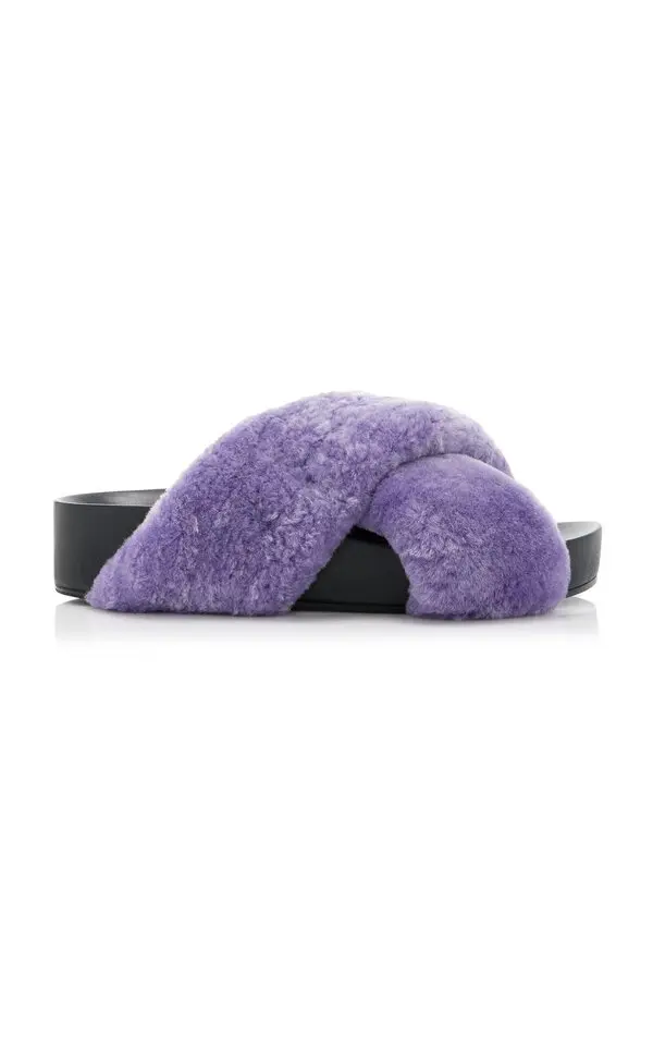 JIL SANDER Shearling Slides