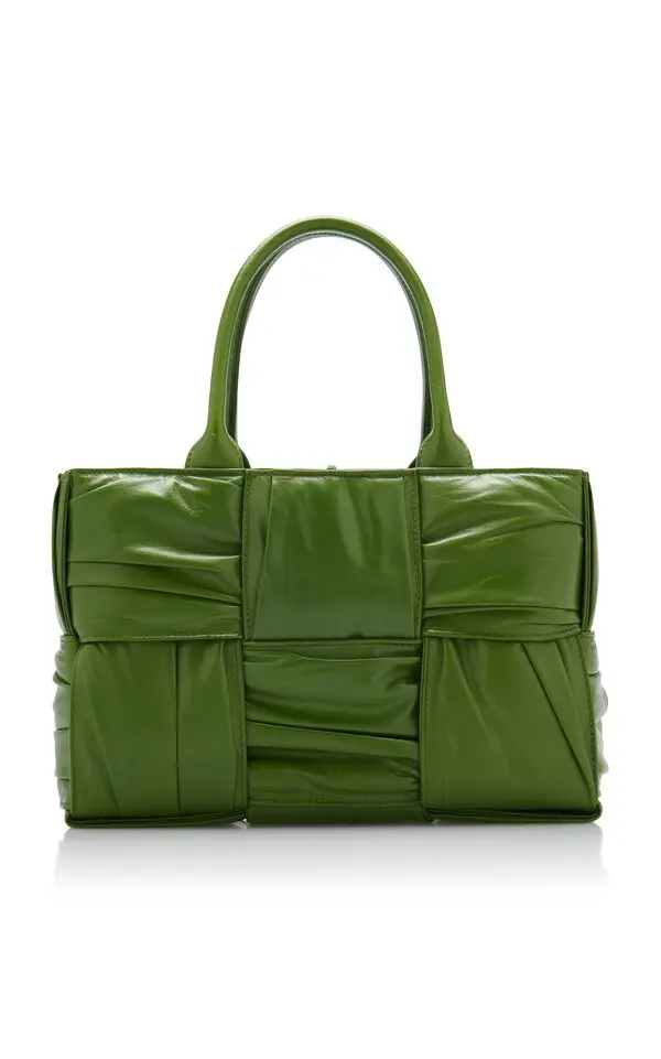 Bottega Veneta The Arco Small Leather Tote Bag - Green