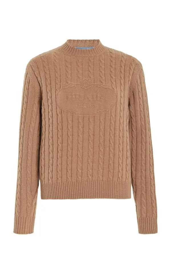 Prada Logo-knit Cashmere Sweater