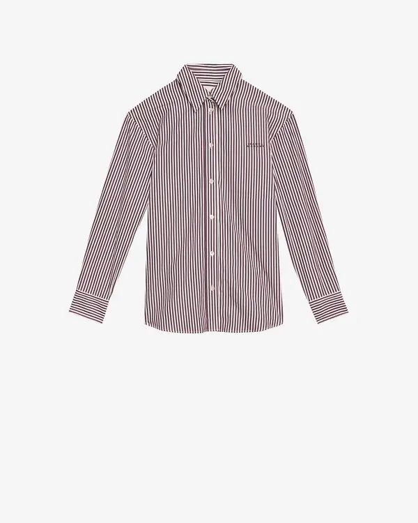 Isabel Marant Fabriza Shirt - Ecru/burgundy