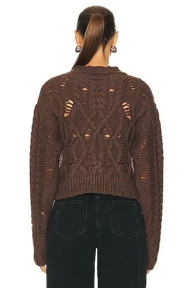AISLING CAMPS Crop Cable Sweater
