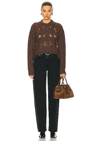 AISLING CAMPS Crop Cable Sweater