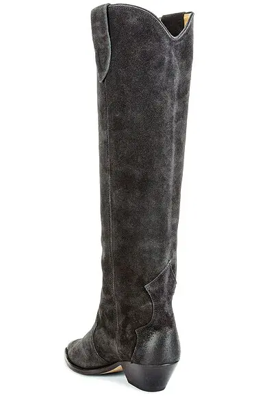 Isabel Marant Étoile Denvee Suede Boots - Faded Black