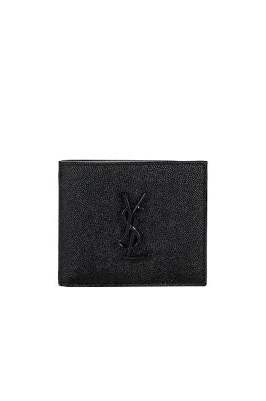 Saint Laurent East West Monogram Wallet - Black