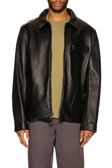 SCHOTT Collar Lamb Leather Jacket