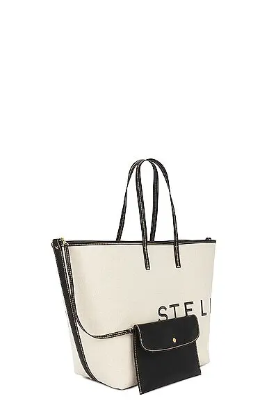 Stella McCartney Salt And Pepper Canvas Tote Bag