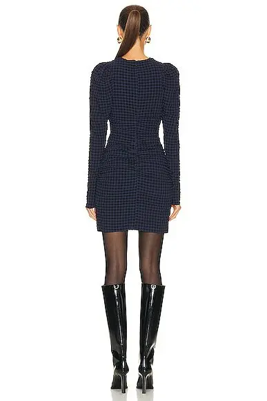 GANNI Stretch Seersucker Mini Dress