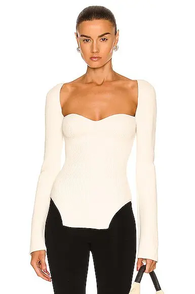 Khaite Maddy Long Bustier Top