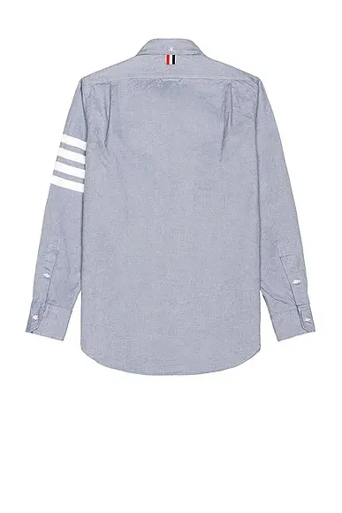 Thom Browne Straight Fit Bar Shirt - Light Blue