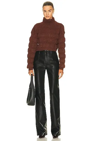 Saint Laurent Cropped Pullover Sweater