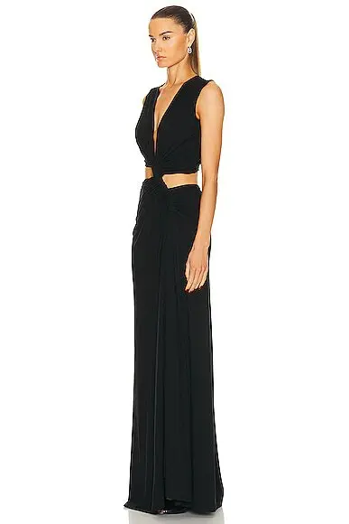 SID NEIGUM Triple Loop Knit Dress - Black