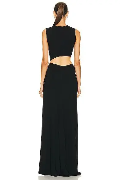 SID NEIGUM Triple Loop Knit Dress - Black