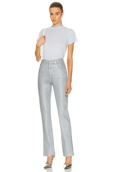 GRLFRND Harlow Coated High Rise Boot Jeans - Silverado