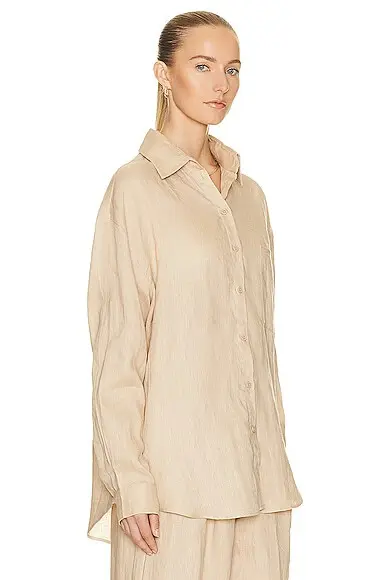 AEXAE Linen Woven Shirt - Beige